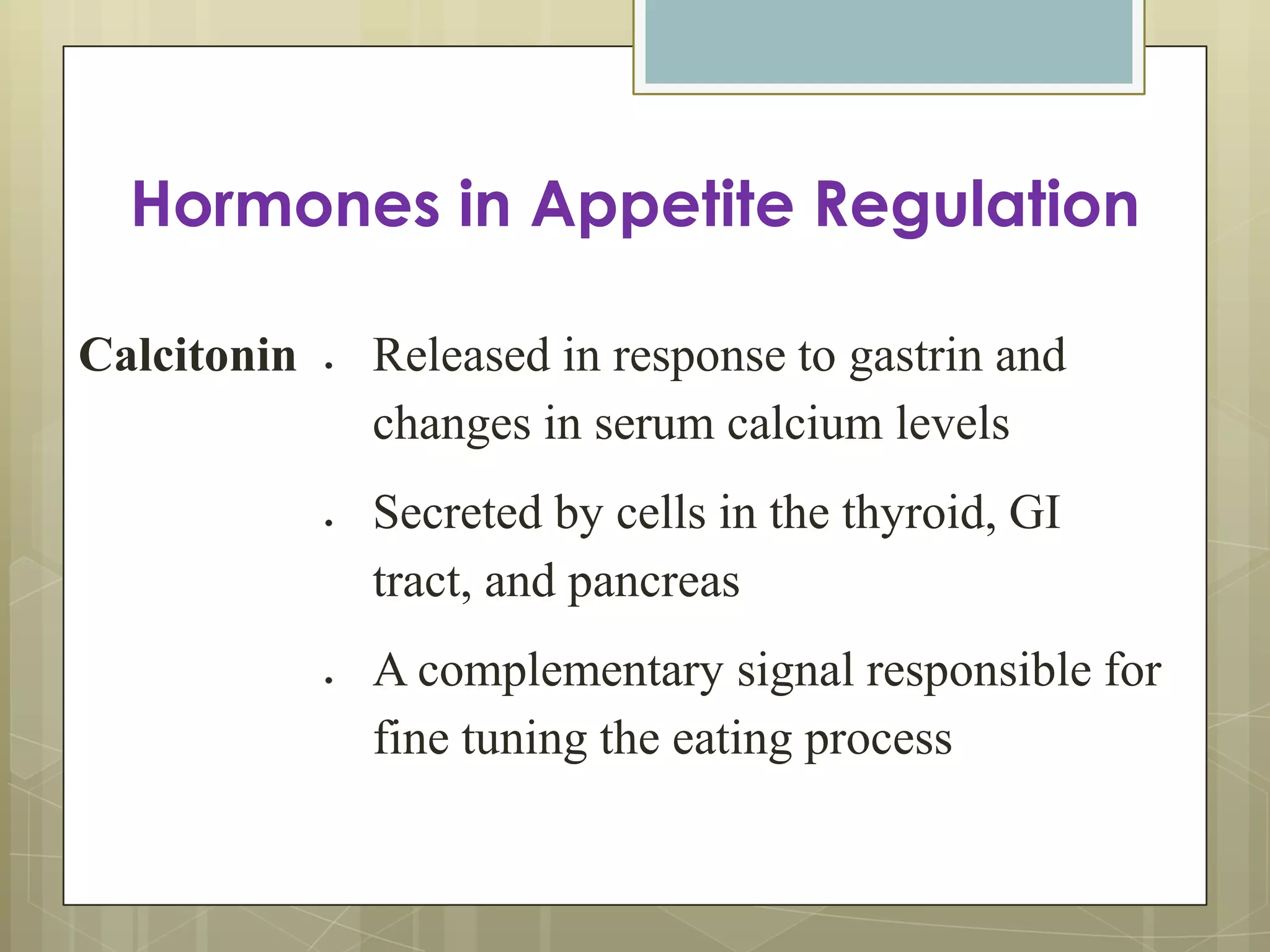 Appetite regulation | PPTX