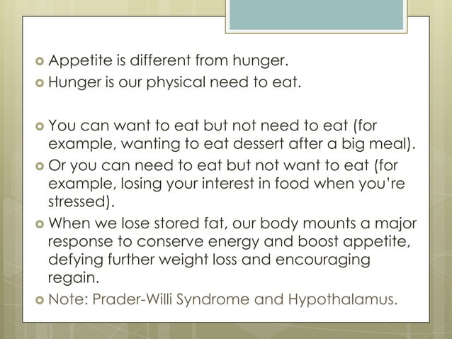 Appetite regulation | PPTX