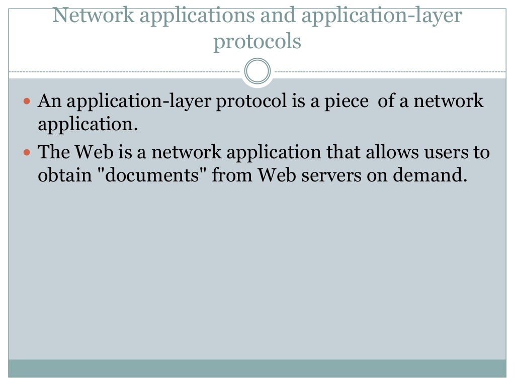 application layer protocols