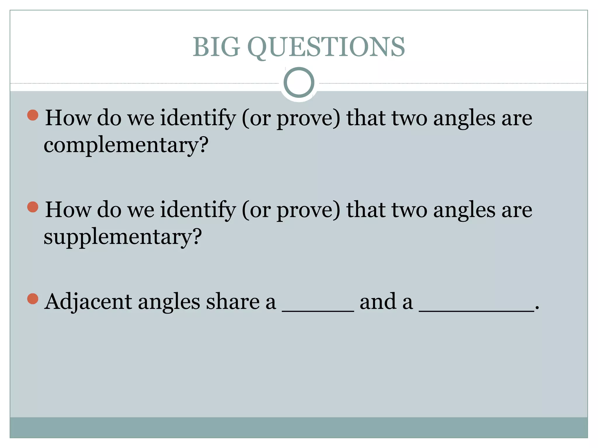 1.5 describe angle pair relationships | PPT