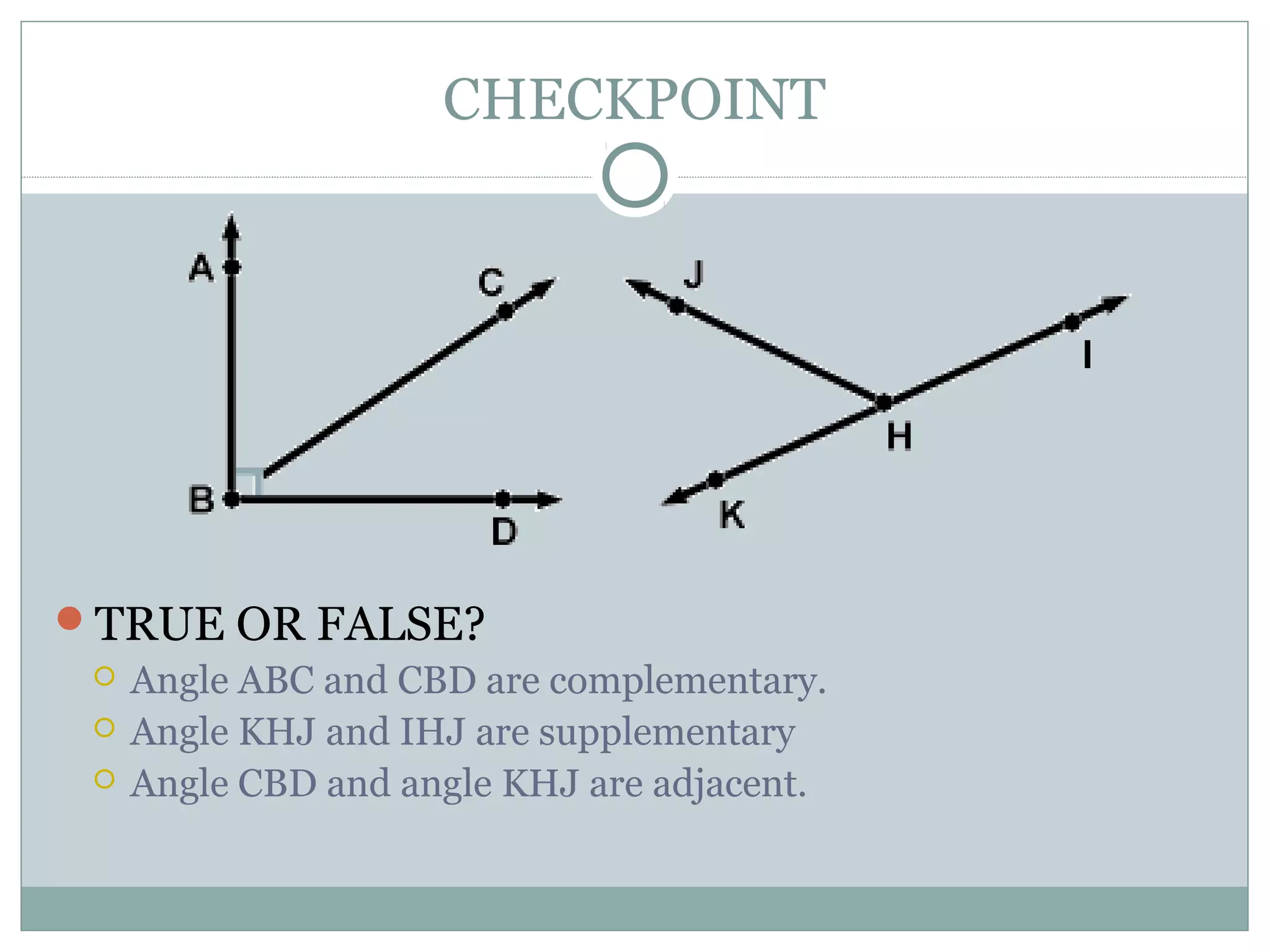 1.5 describe angle pair relationships | PPT