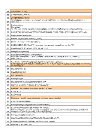 Τίτλοι στο πεδίο «Ανθρωπιστικές και Κοινωνικές Επιστήμες» Ερευνητικών ...