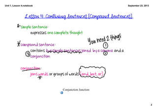 1.4 Compound Sentences | PPT