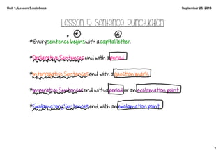 1.5 Sentence Punctuation | PPT