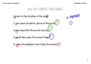 1.5 Sentence Punctuation | PPT