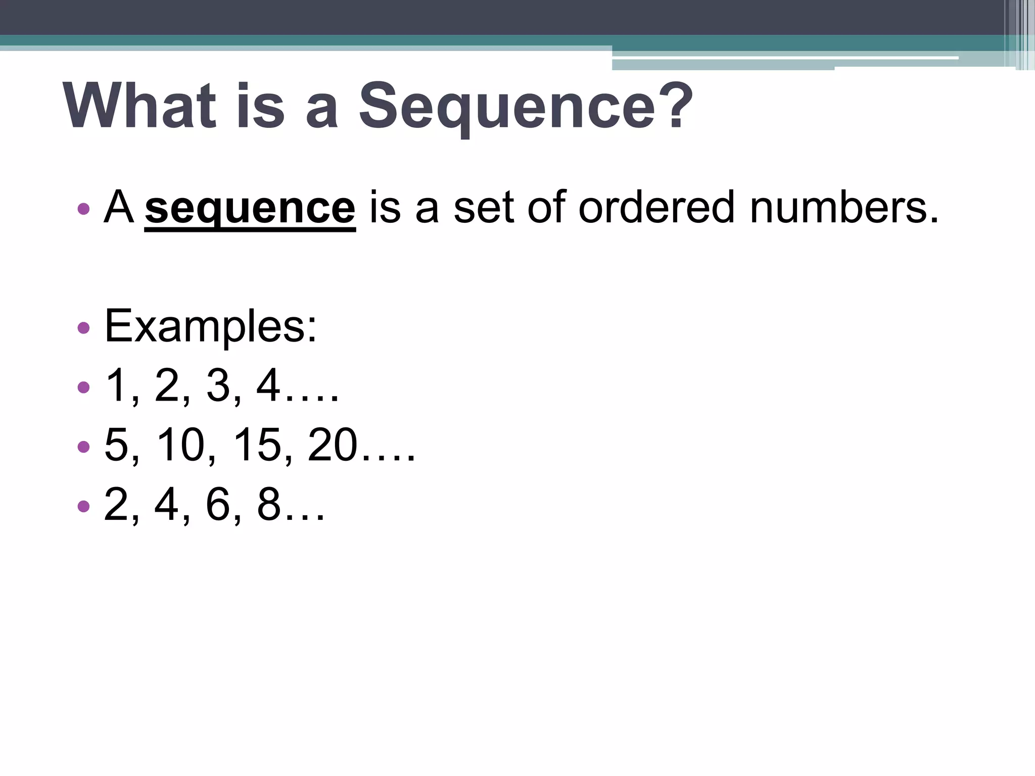 1.1 linear sequences | PPTX