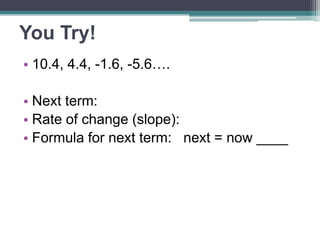 1.1 linear sequences | PPTX