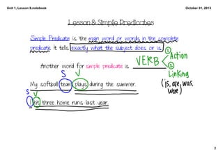 1.8 Simple Predicates (Verbs) | PPT