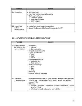 sukatan pelajaran ict | PDF