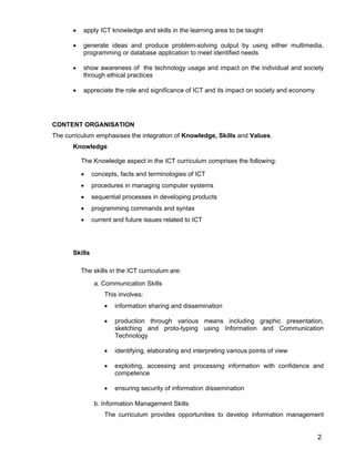 sukatan pelajaran ict | PDF