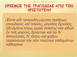 ΕΙΣΑΓΩΓΗ ΣΤΗ ΔΡΑΜΑΤΙΚΗ ΠΟΙΗΣΗ | PDF