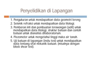 1.geoteknik tambang | PDF