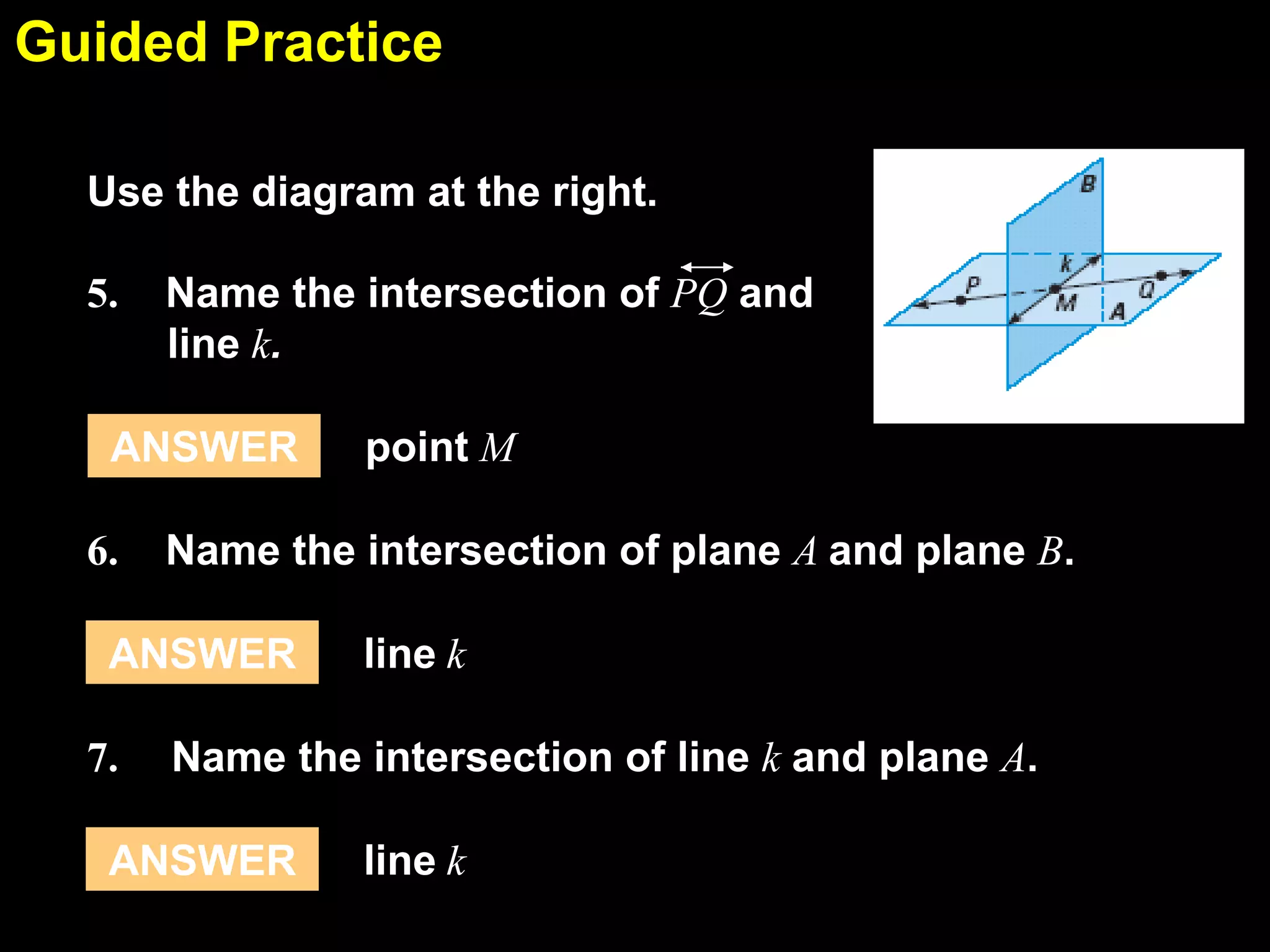 1.1 identify points, lines, and planes | PPTX
