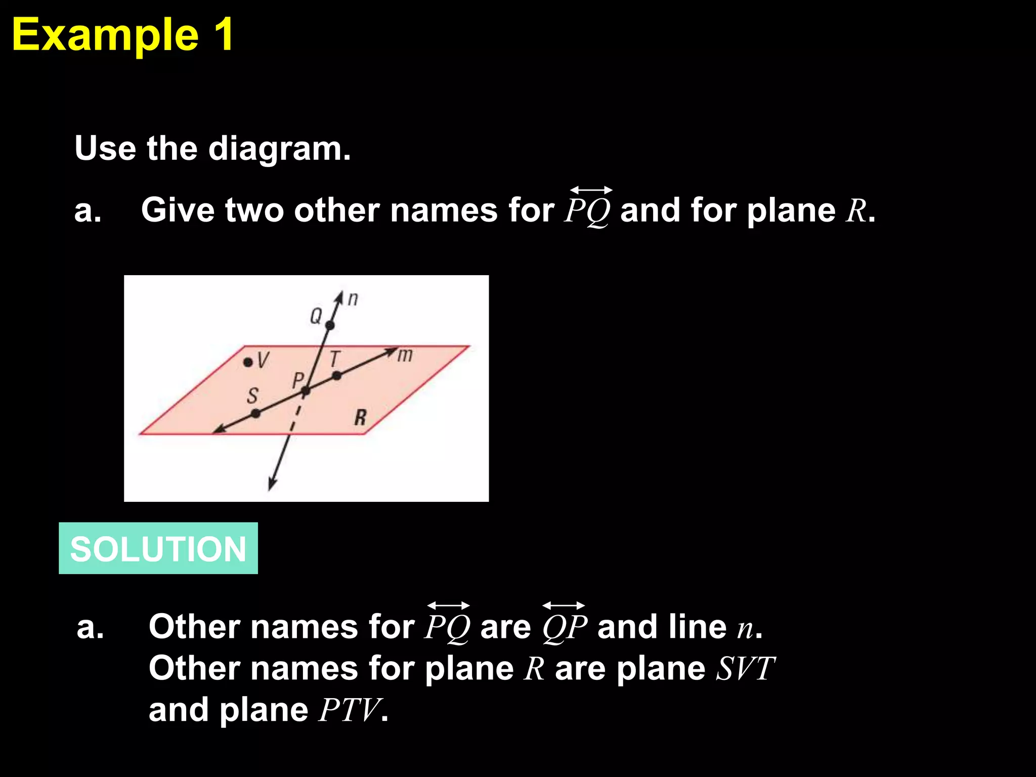 1.1 identify points, lines, and planes | PPTX | Air Travel | Travel Type