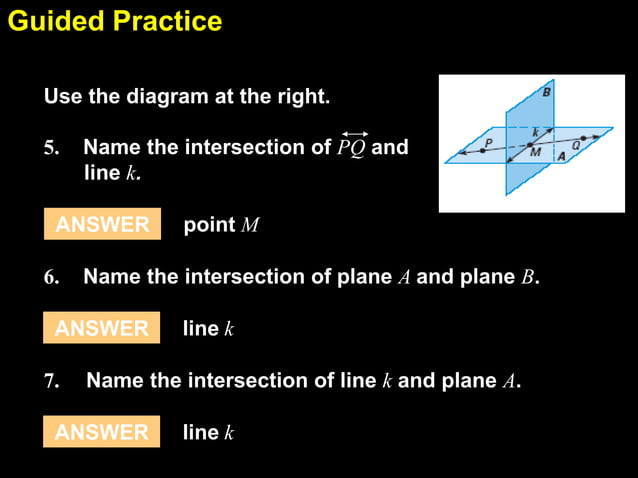 1.1 identify points, lines, and planes | PPT
