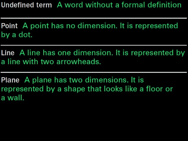 1.1 identify points, lines, and planes | PPT