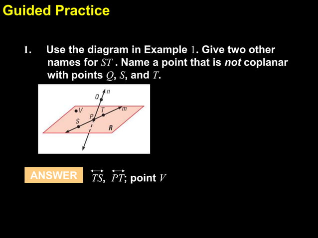1.1 identify points, lines, and planes | PPTX | Air Travel | Travel Type