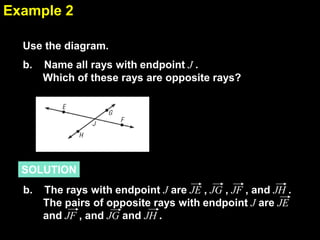 Opposite Rays Example