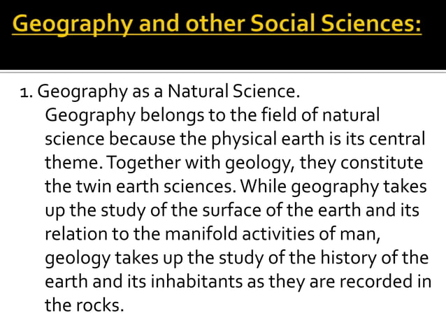 1. geography and natural resources | PPTX | Geography | Science