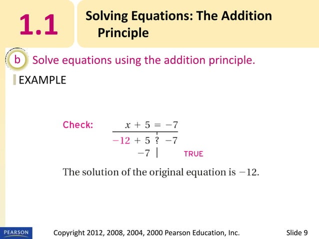 1. solving equations the addition principle | PPT