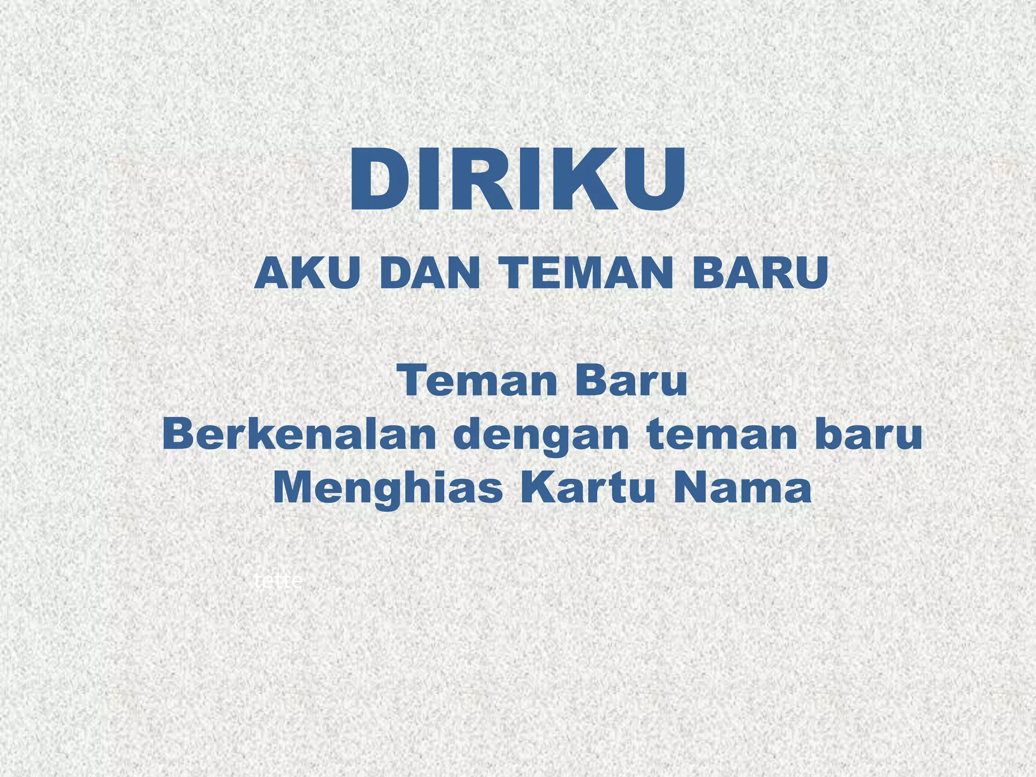 powerpoint kelas 1 tema diriku kurikulum 2013 | PPTX