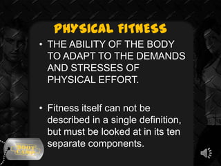 1. components of fitness | PPTX