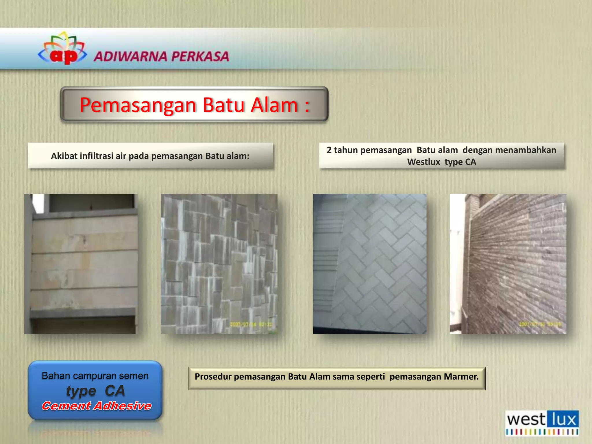 1. westlux type cement adhesive | PPT