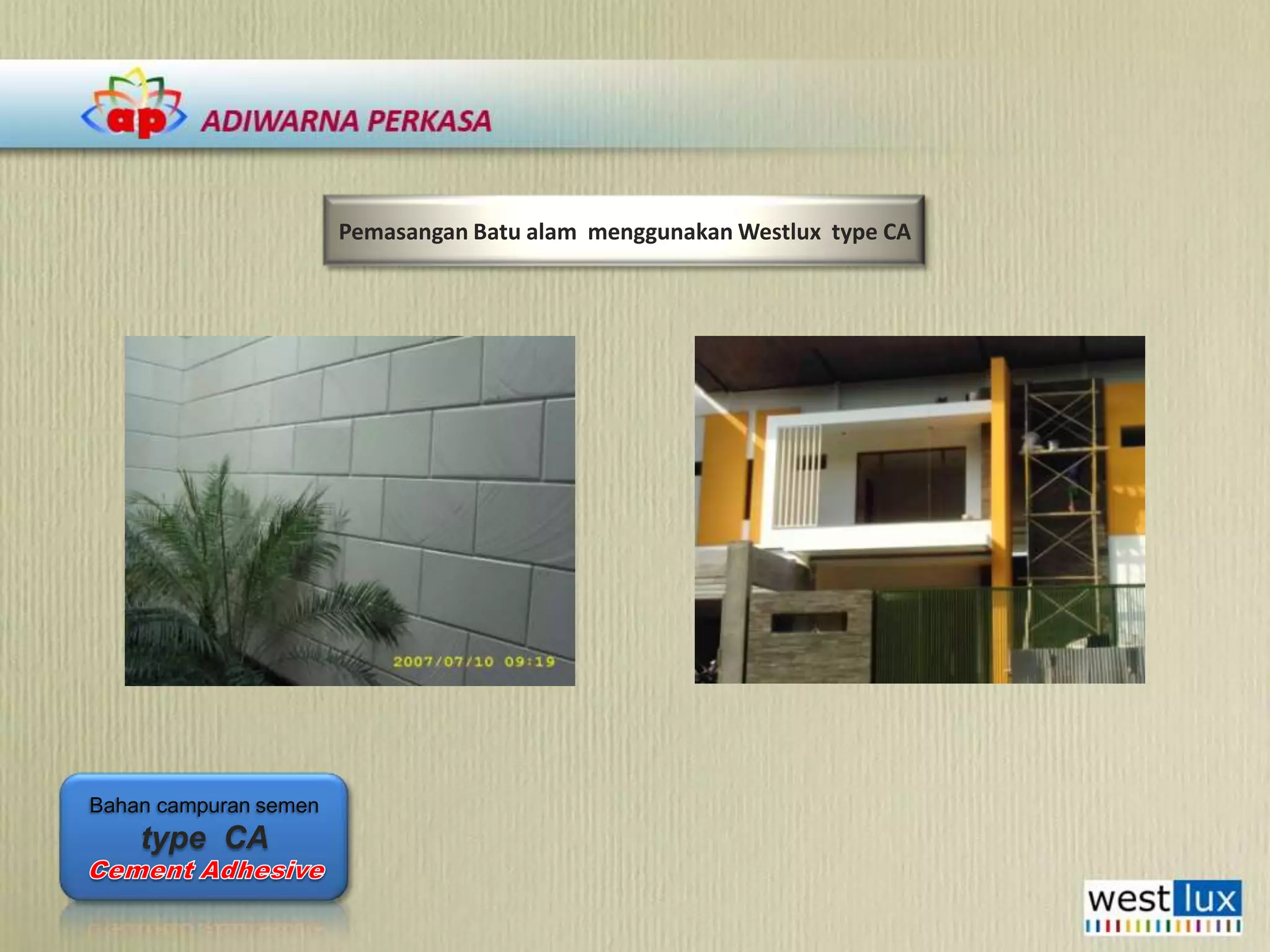 1. westlux type cement adhesive | PPT