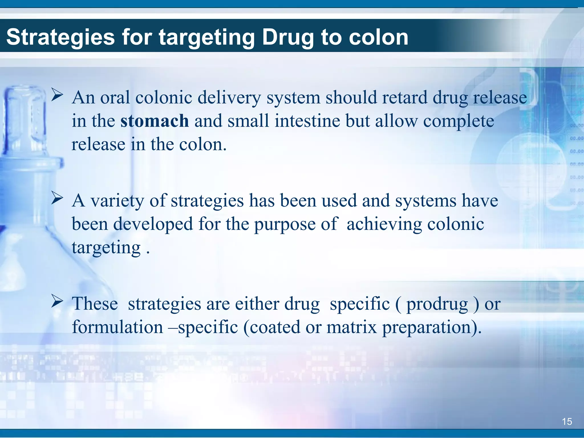 ''Pharmaceutical Approaches to colon Targeted Drug Delivery system ...