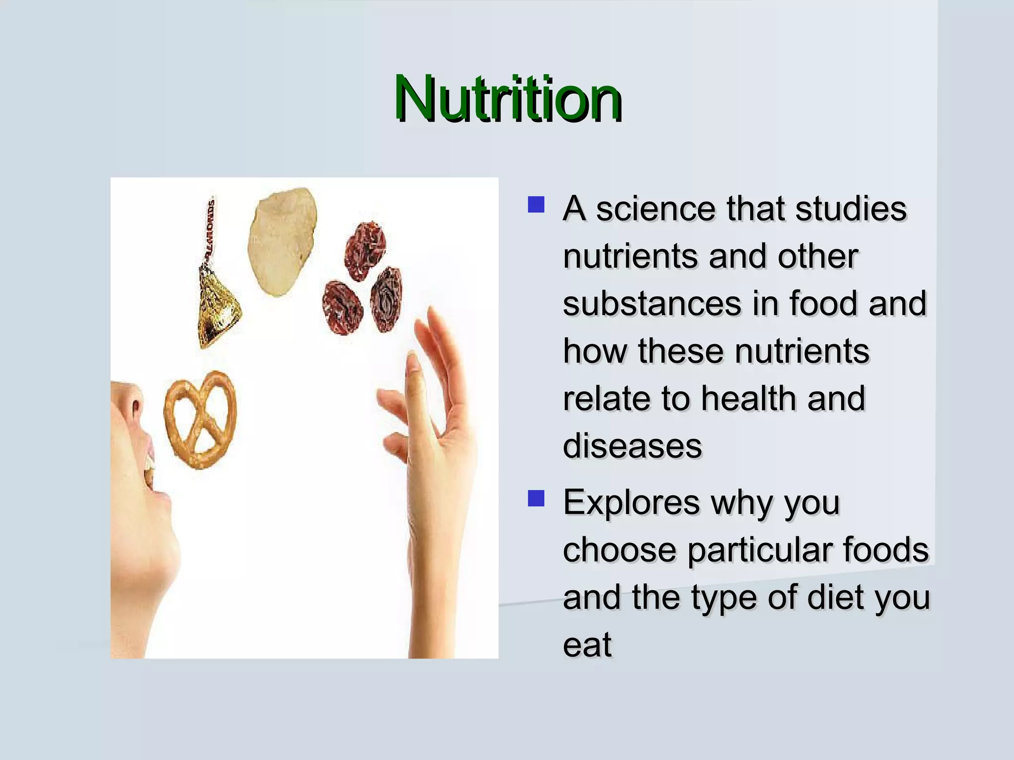 Introduction to nutrition | PPT