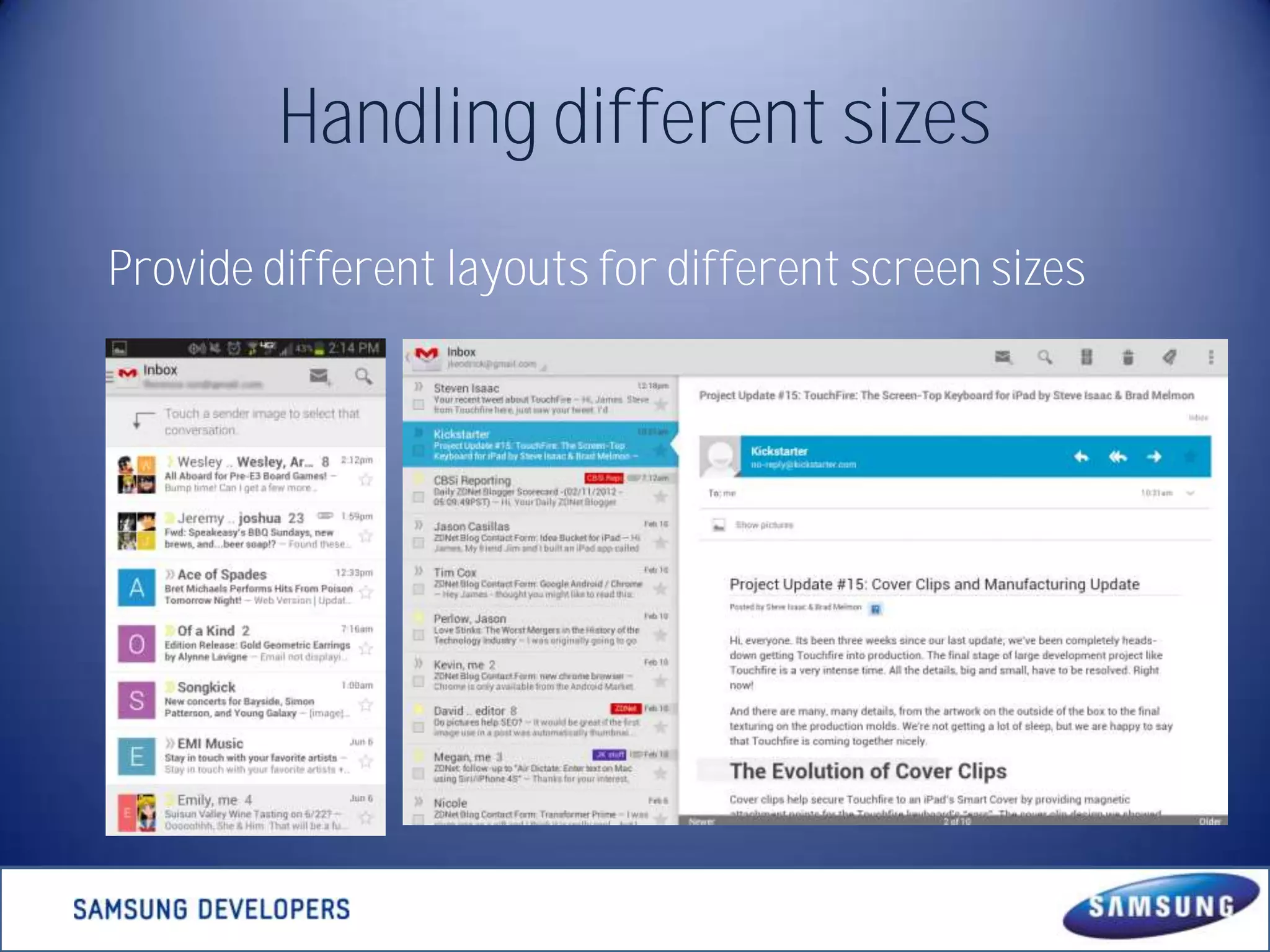 Developing and Designing Multiscreen Android apps | PPT