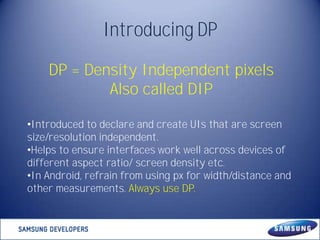 Developing and Designing Multiscreen Android apps | PPT