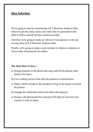 idea selection 1 | PDF