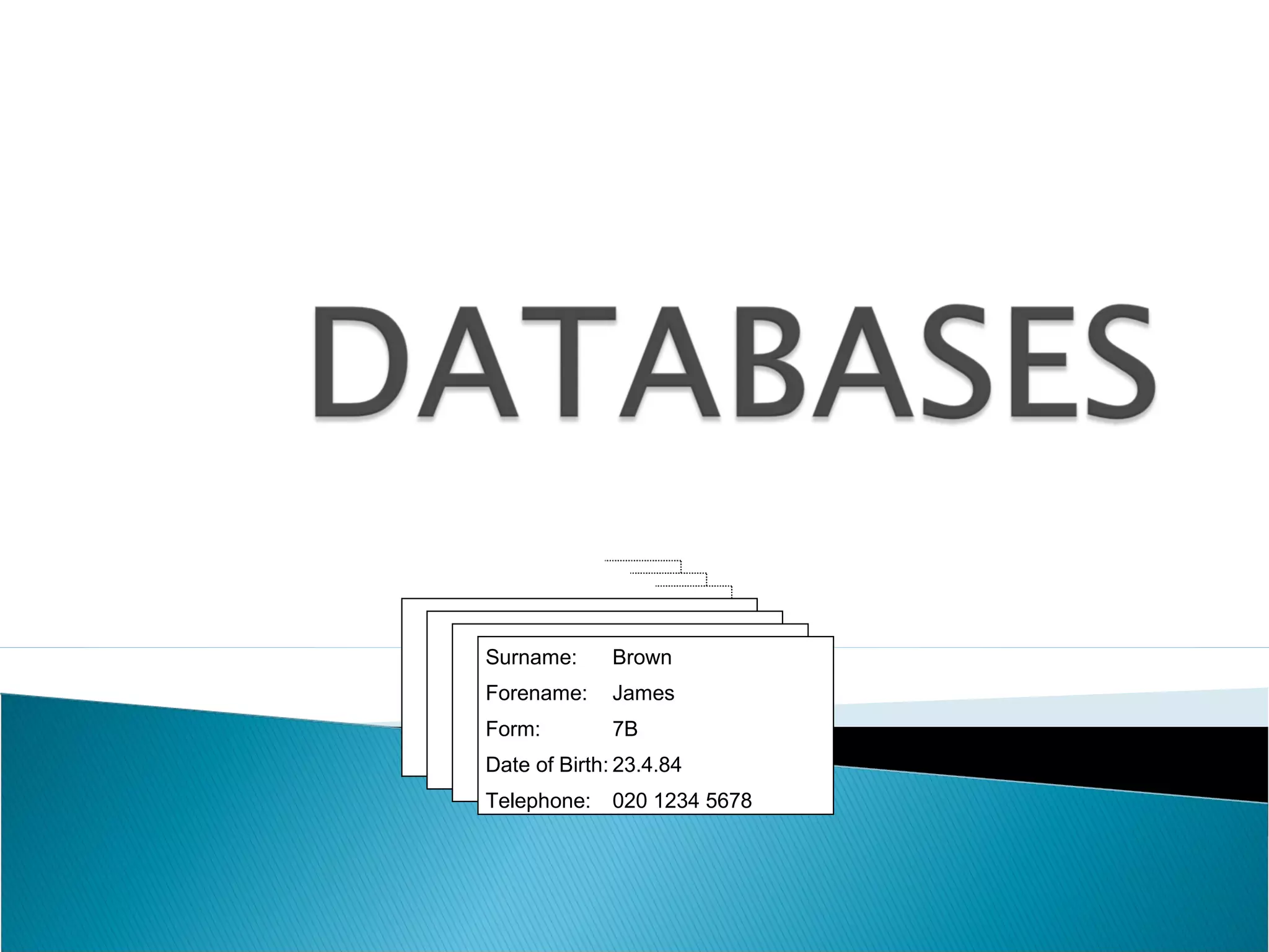 Databases Main Lesson 1 | PPT | Free Download