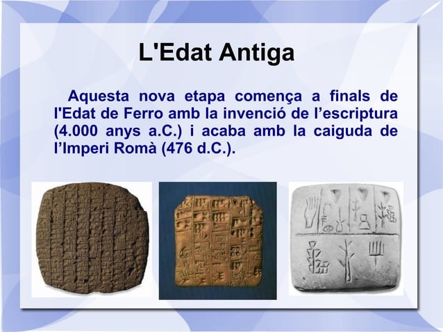 1. Power point De la PREHISTÒRIA a l'EDAT ANTIGA | PPT