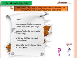 1. sekilas tentang sastra madura | PPTX