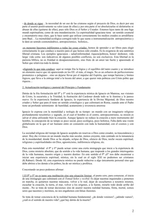 Victor Codina. Primera semana de ejercicios espirituales | DOC