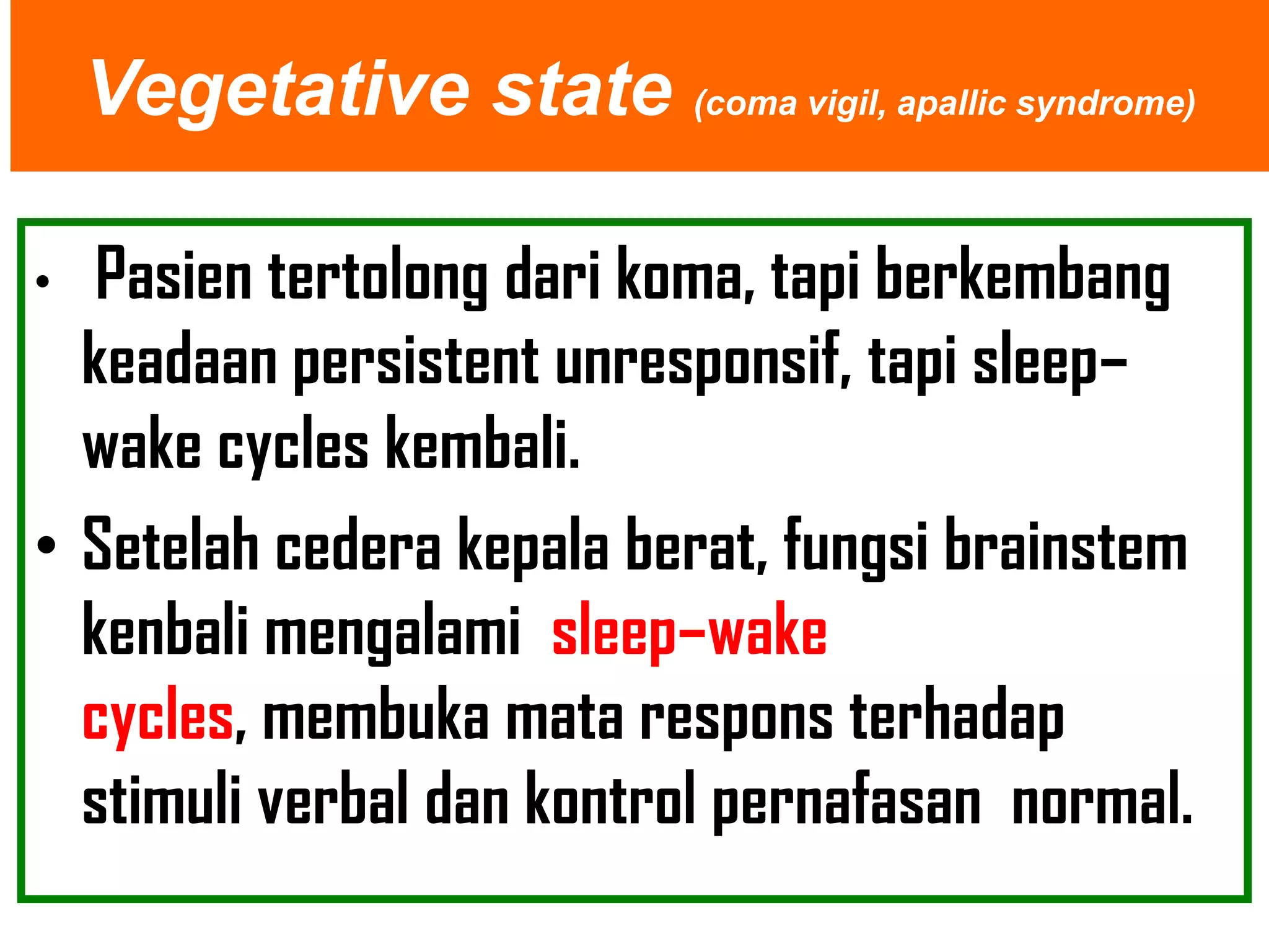 Diagnosa Banding Penurunan Kesadaran Manajemen | PPSX