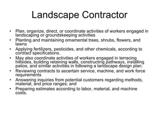 Landscaping Careers | PPT
