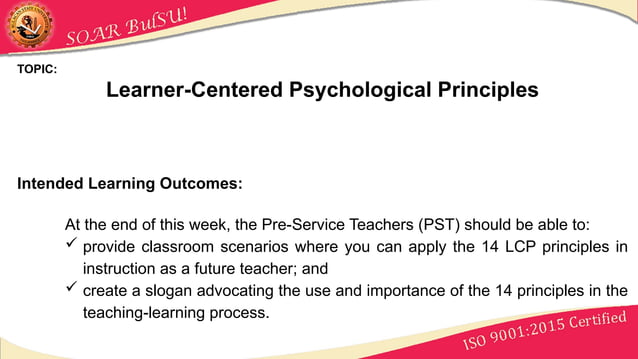 1-14-LC-Principles.pptx Learner centered style of teaching | PPTX