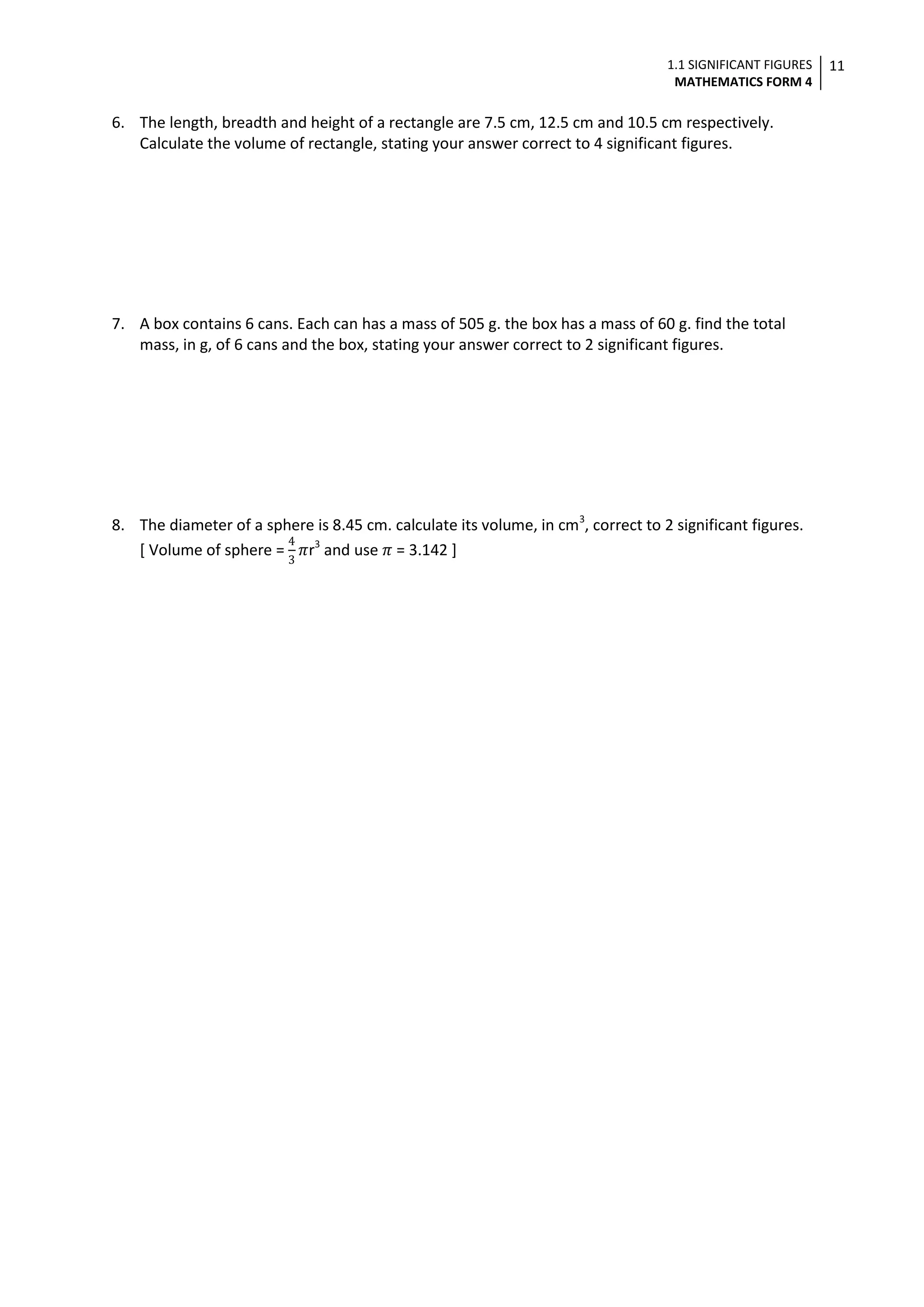 1.1 significant figures | PDF