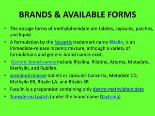 atomoxetine & methylphenidilate | PPTX