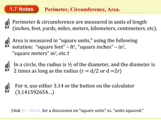 Perimeter and area | PPT