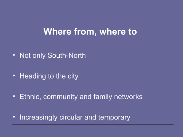 Marcello Balbo "International Migration and the City" | PPT