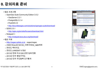 공간정보거점대학 1.geo server_고급과정 | PPTX
