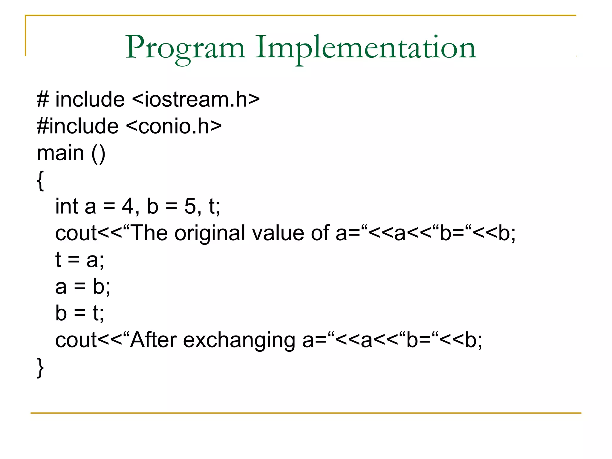 Problem Solving Aspect of Swapping Two Integers using a Temporary ...