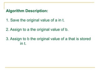 Problem Solving Aspect of Swapping Two Integers using a Temporary Variable | PPT