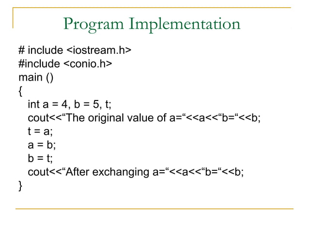 Problem Solving Aspect of Swapping Two Integers using a Temporary ...