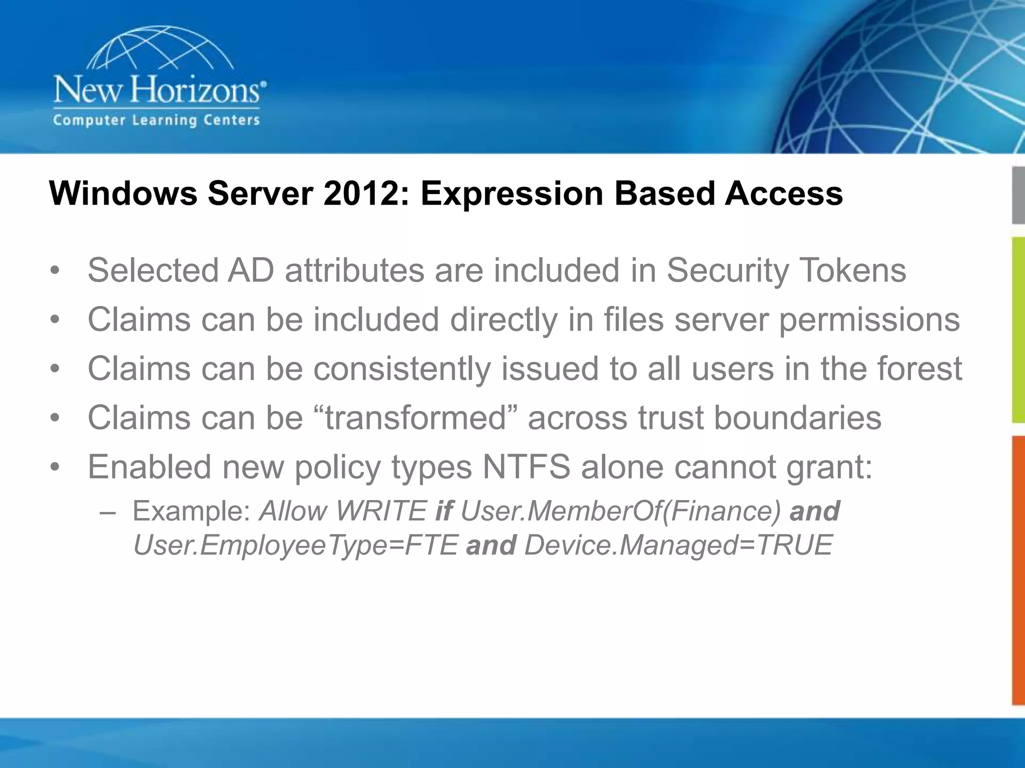 Info Security: Microsoft Dynamic Access Control | PPT