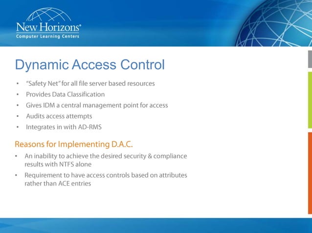 Info Security: Microsoft Dynamic Access Control | PPT